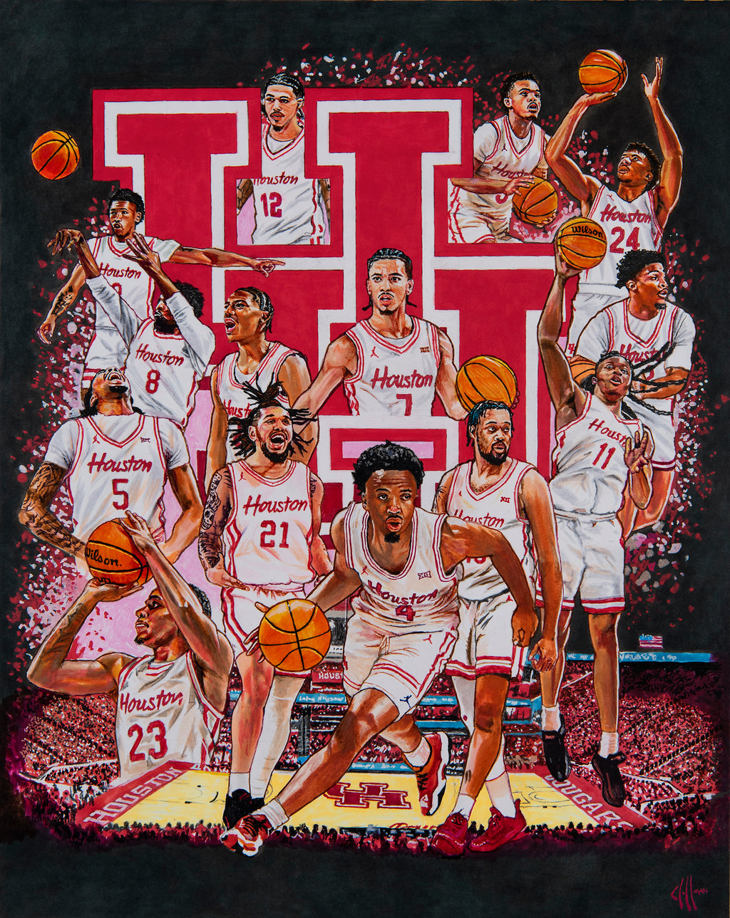 UH Men's Basketball 2024-2025 Team Print – TheLinkU NIL Shop
